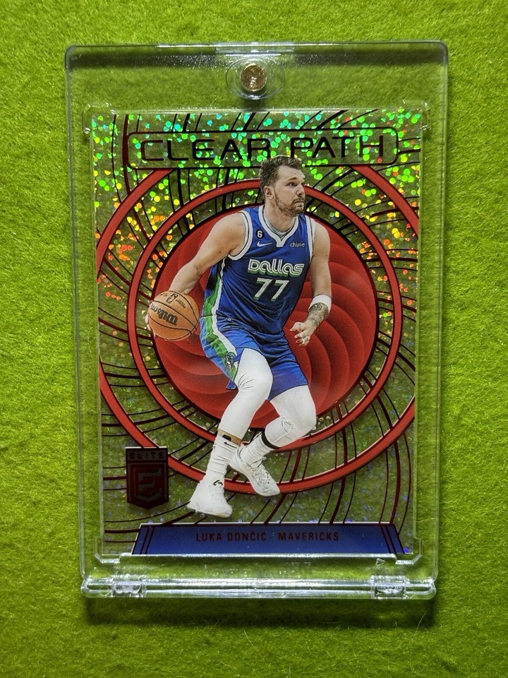 Luka Doncic WHITE SPARKLE PRIZM CLEAR CARD ASIA RED SSP 2023 Elite ...
