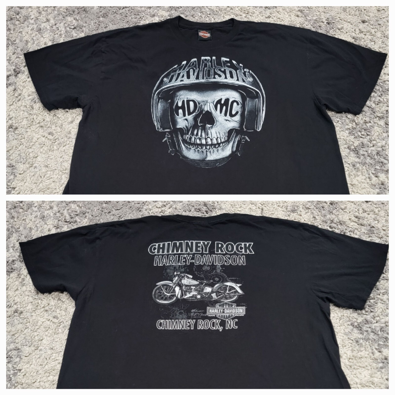 Harley Davidson Chimney Rock Skull T-Shirt Men 2XL Sh… - Gem