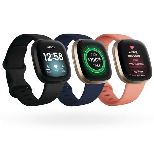 Fitbit Versa 3 Smartwatch Health & Fitness with GPS Authentic Activity ...