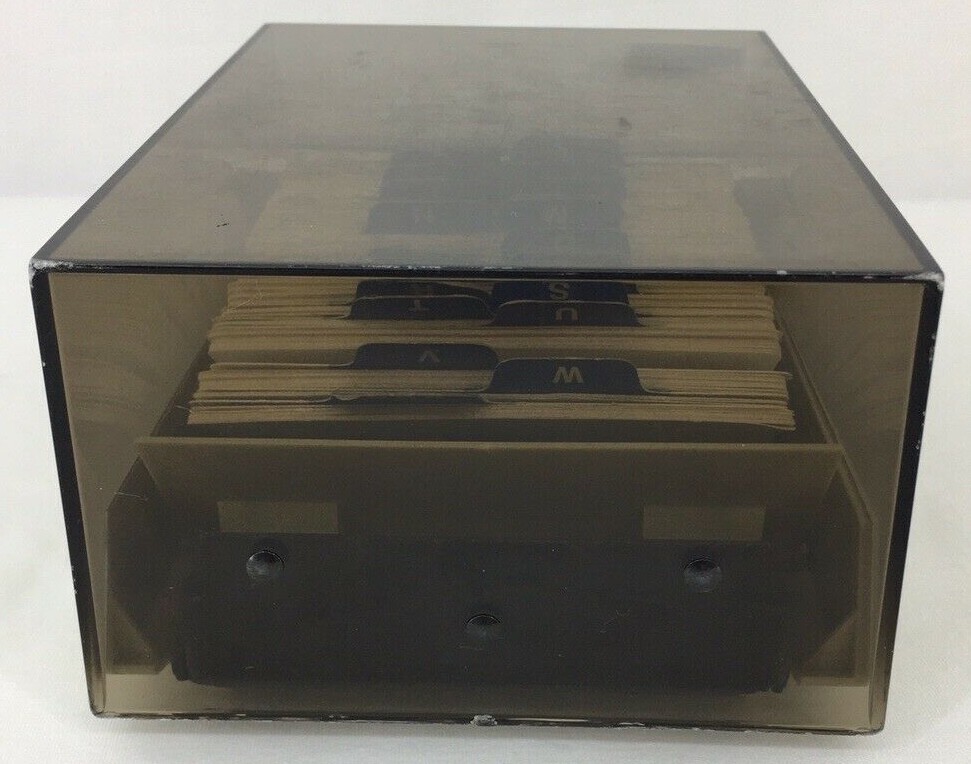 Vintage Rolodex Model VIP 24C Flip Top Phone Address File W/Blank Cards ...