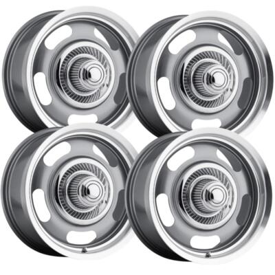 (Set-4) Vision 55 Rally 17x7 5x5 5x127 0mm Gunmetal Wheels Rims 17 inch ...