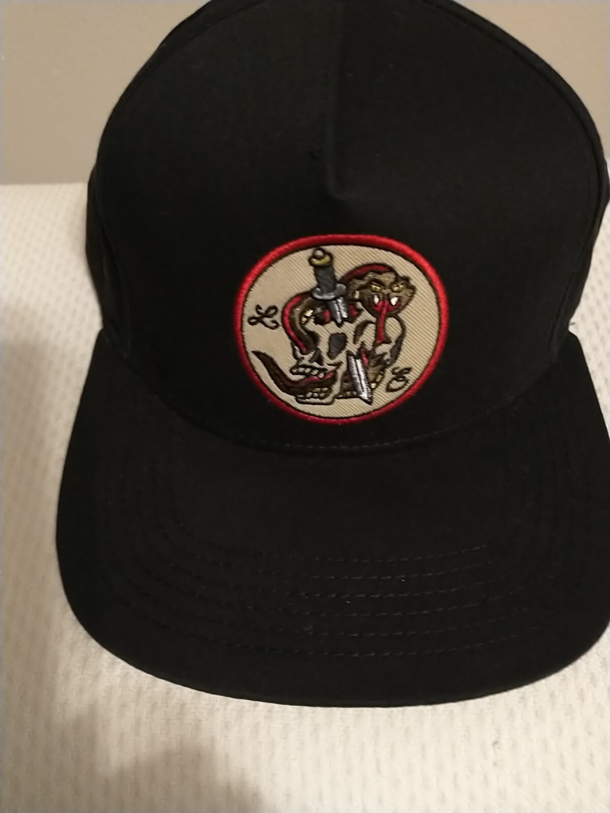 Tattoo Skeleton Snake With A Sword Baseball Cap - Gem