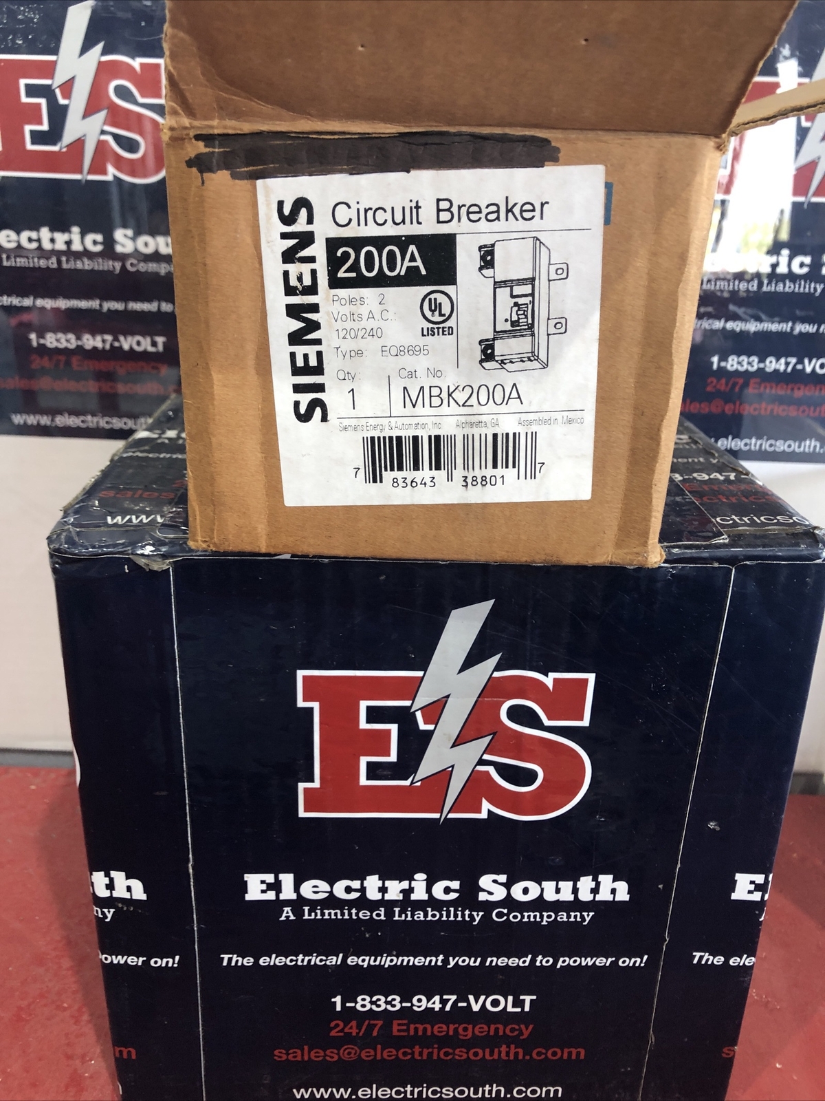 Siemens Circuit Breaker MBK200A Type EQ8695 200 Amp 120/240 Volt | eBay