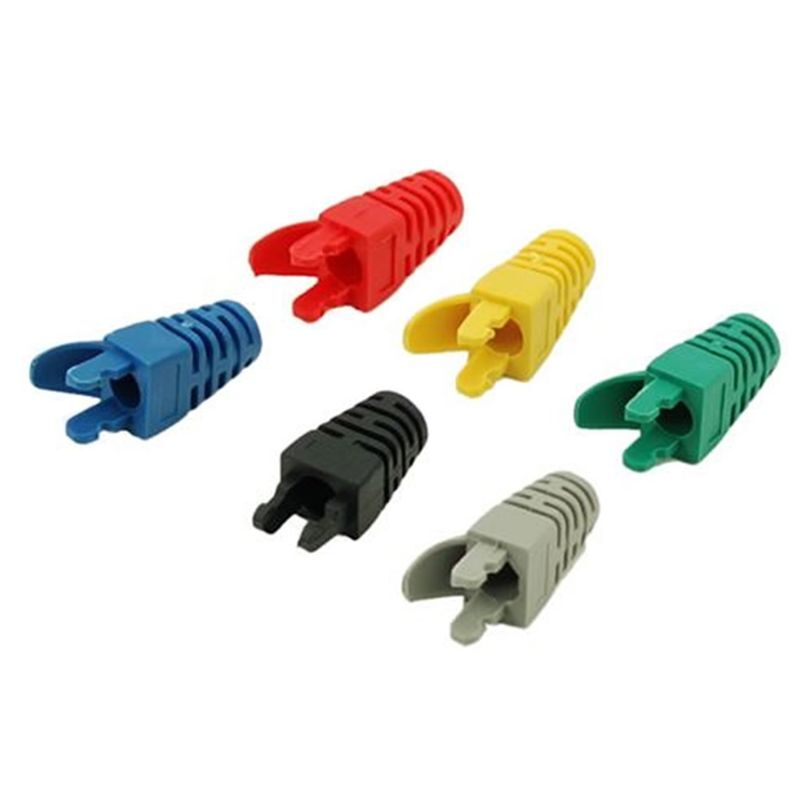 10/50 Pcs/set RJ45 CAT6 CAT5 Boot Caps Ethernet Cable Connector Plug ...