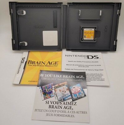 Brain Age Nintendo DS Video Game Complete w/ Manual & Inserts Tested | eBay