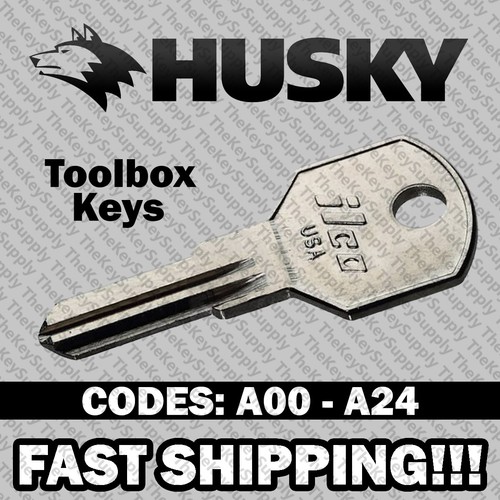Husky Tool Box Replacement Key Cut to Your Code A00 - A24 | eBay