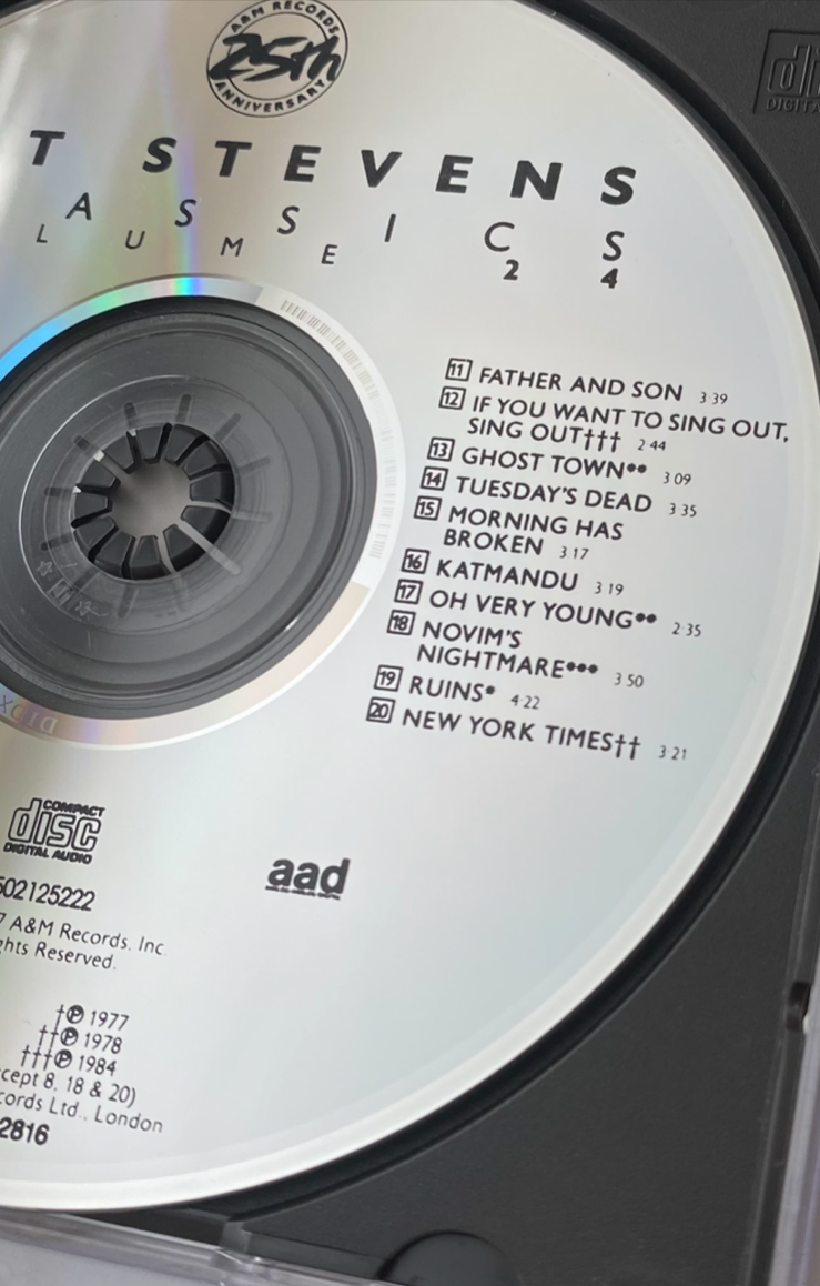 Cat Stevens Classics Volume 24 CD 1ST USA PRESS! 1987 A&M CD2522 RARE ...