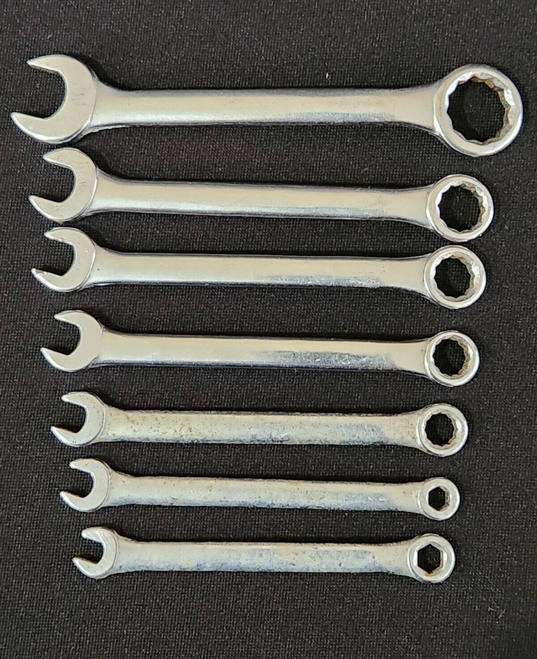 Craftsman USA 7pc Combination Ignition Wrench Set SAE 12pt V series | eBay