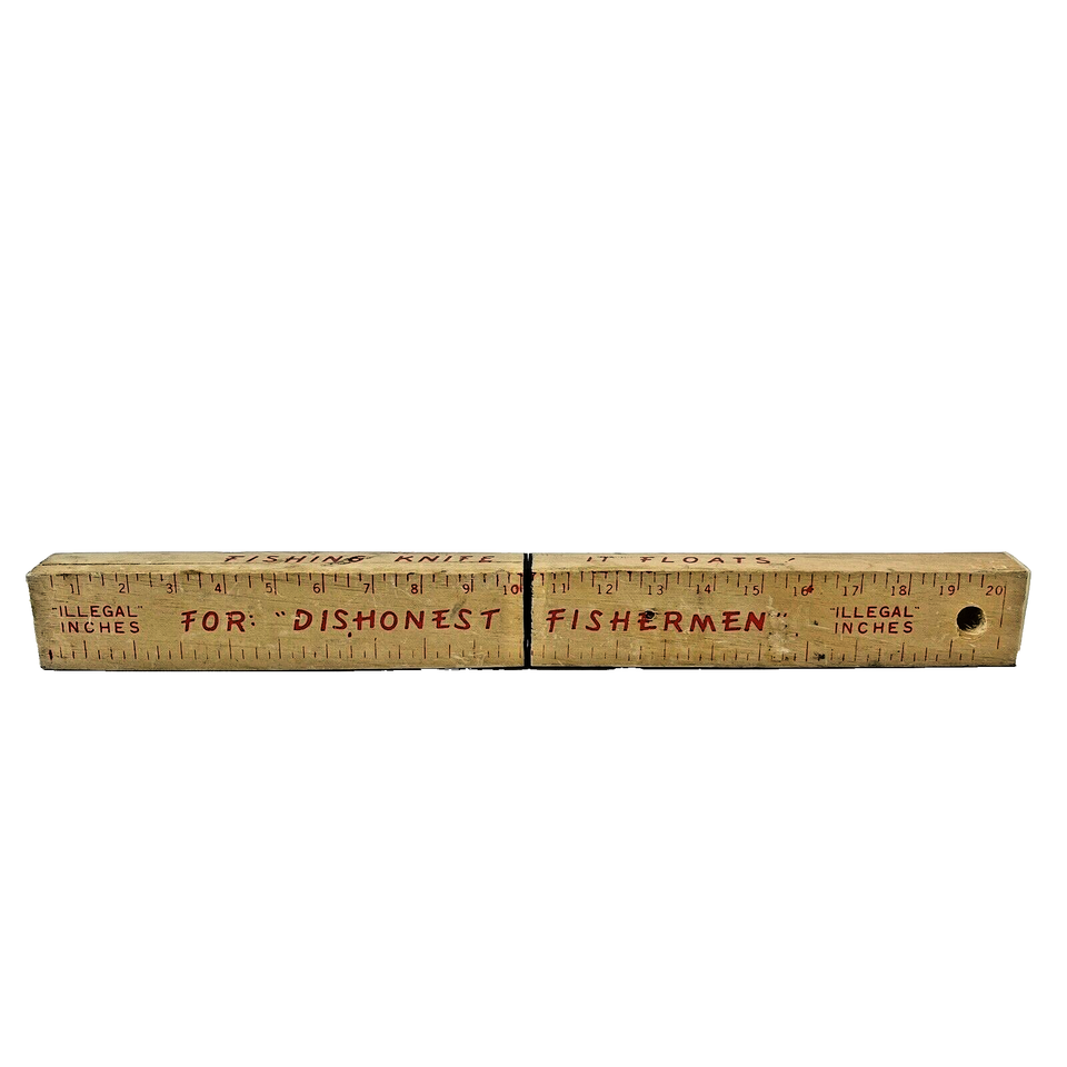 Vintage Floating Fishermen Knife Ruler Tool for Honest & Dishonest ...