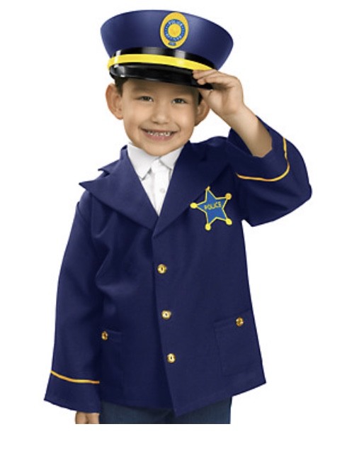 Lakeshore Learning Police Costume Dress-Up Set Coat & Hat EUC! | eBay