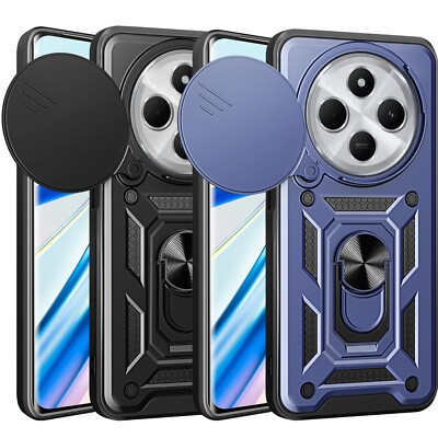 Slide Camera Protection Armor Back stand Case For Xiaomi Redmi 14C 4G 6 ...