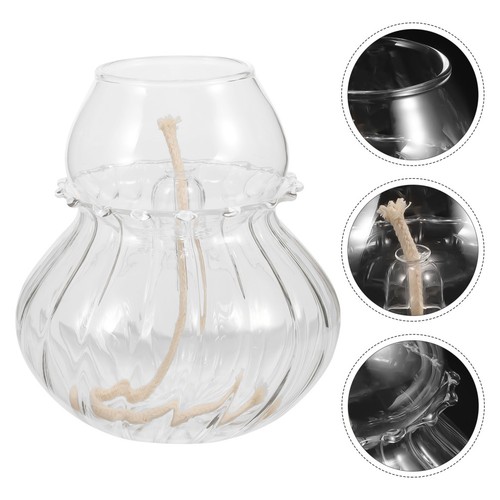 Transparent Glass Oil Lamp Decorative Vintage Kerosene Lamp No Lamp Oil ...