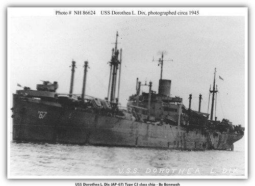 USS Dorothea L. Dix (AP-67) Type C3 class ship | eBay