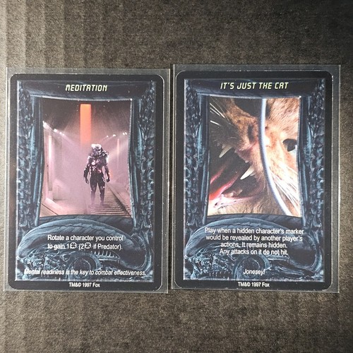Meditation & It's Just The Cat Combo, 1997 Aliens Vs Predator CCG (1/3 ...