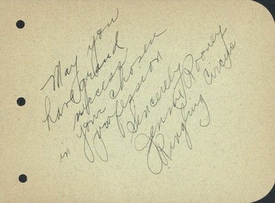 Ringling Brothers Circus - Jennie M. Rooney - Vintage Autograph | eBay