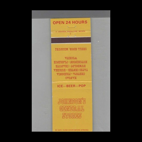 Matchbook Cover Johnson's General Stores Shell Knob, MO | eBay