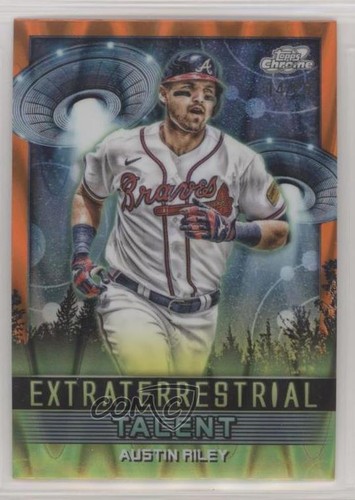 2024 Topps Cosmic Chrome Orange Galactic Refractor /25 Austin Riley #ET ...