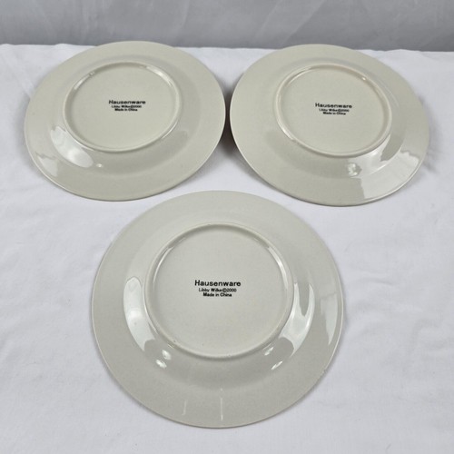 Hausenware 8" Dessert Plates Set of 3 Paddles Decor 2000 Libby Wilke ...