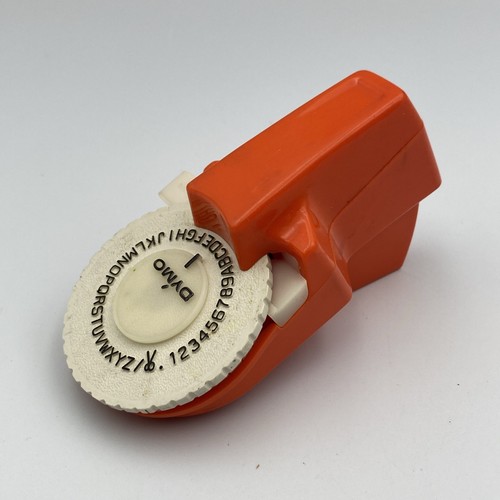 Dymo Label Maker Mini Orange Handheld VTG Alpha Numeric | eBay