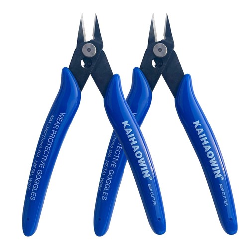 Micro Wire Cutters with Spring, 2 Pack, 5 inch Precision Mini Flush ...