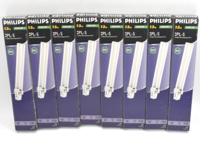 PHILLIPS Alto CFL PL-S 13W/835/2P 2 pin Compact Bulb Qty. of 8 | eBay