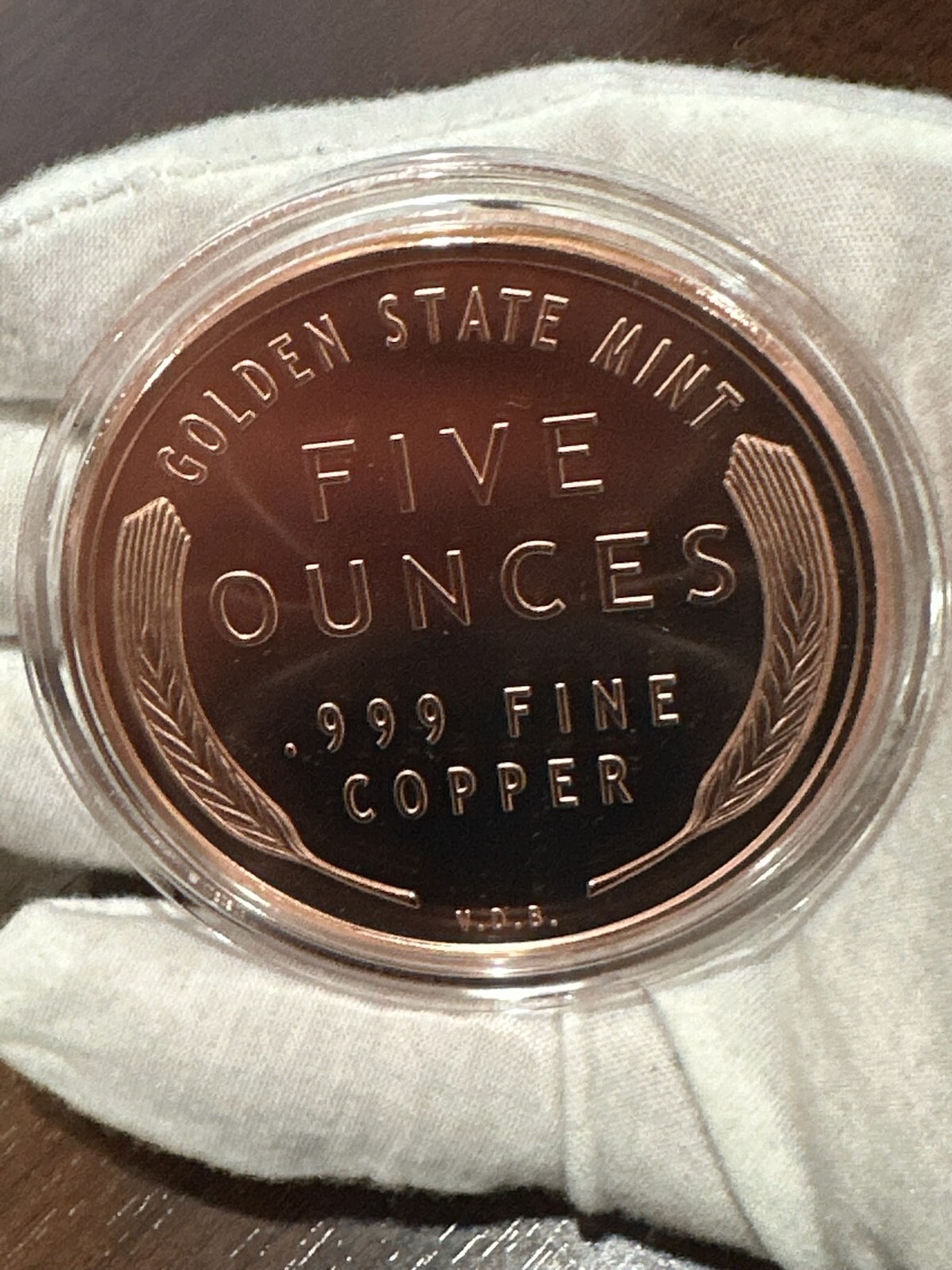 5 oz Lincoln Wheat Cent 999 Fine Copper Round in a Air-tite capsule | eBay