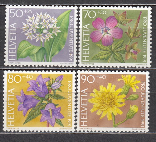 Switzerland - Post 1991 Yvert 1383/86 ** MNH Flora | eBay