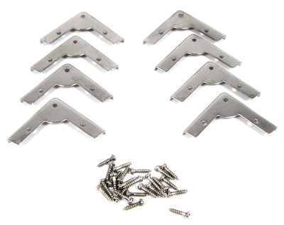 8pc. Low-Profile Nickel Box Corners - a Great Accent for Your Project ...