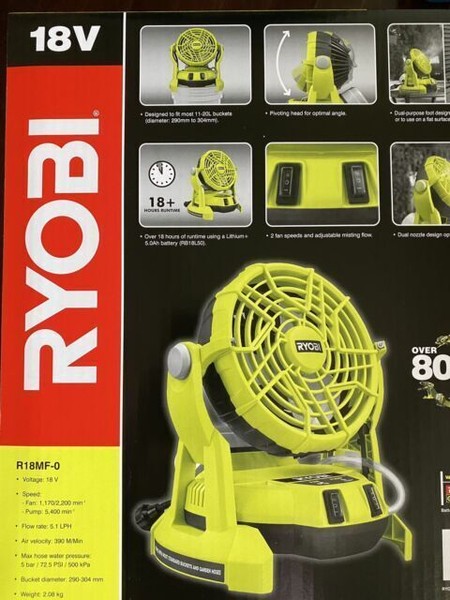 RYOBI R18MF-0 18V ONE+ Misting Fan (6210584) for sale online | eBay