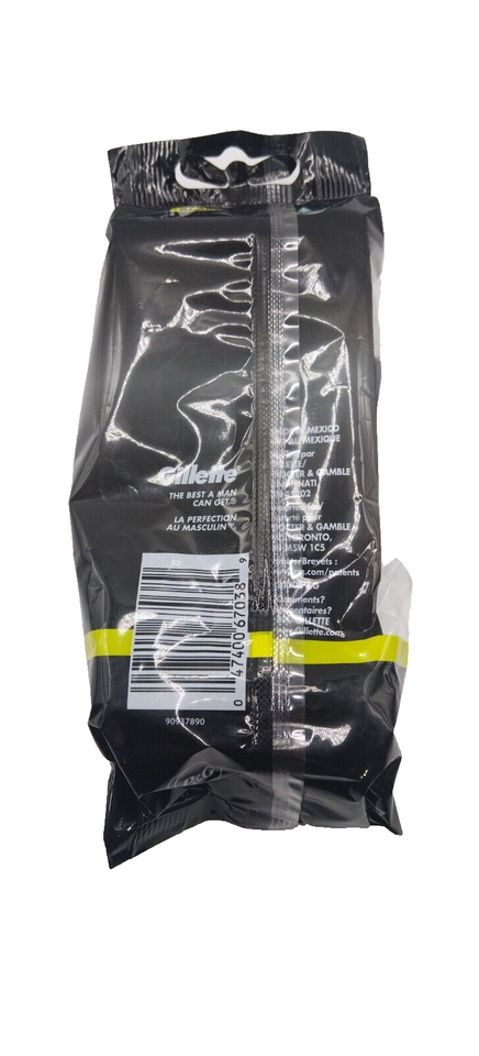 4 Pack Gillette Black 2 Blade 10 Disposable Razors New | eBay