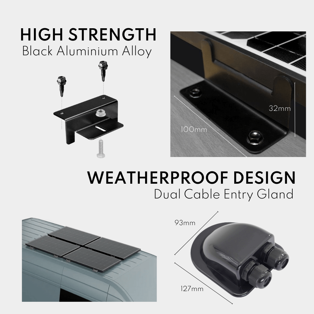 600W Solar Panel Kit 24V | MPPT Controller, Mounts | Home/Motorhome ...