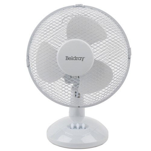 Beldray Desk Fan 9 Inch Adjustable Head 2 Speed Settings 3 Blades 25 W ...