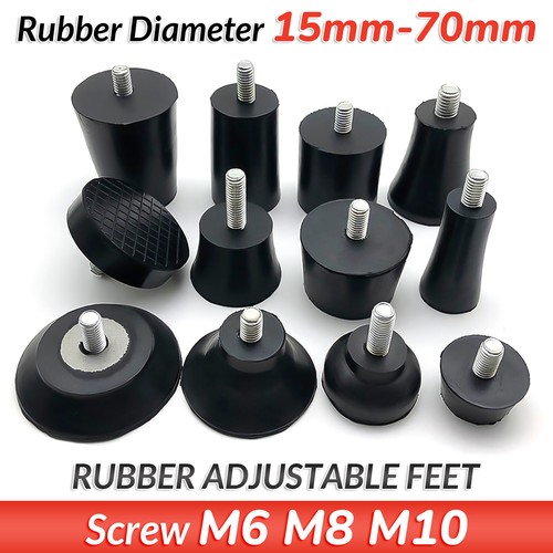 M6 M8 M10 Rubber Adjustable Feet Screw Leveling Table Foot Machine ...