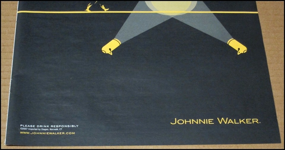 2007 Johnnie Walker Whisky Print Ad Advertisement 10"x12" Vintage Black ...