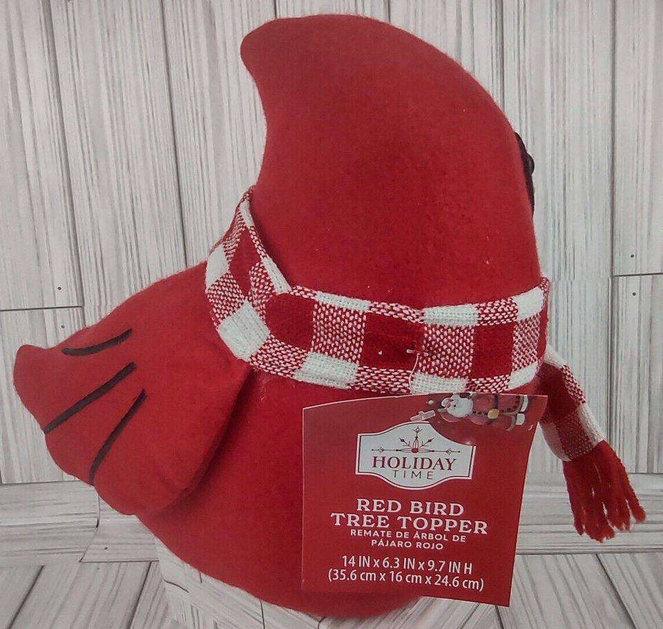 Cardinal Red Bird Christmas Tree Topper Figurine Ornament Nature ...