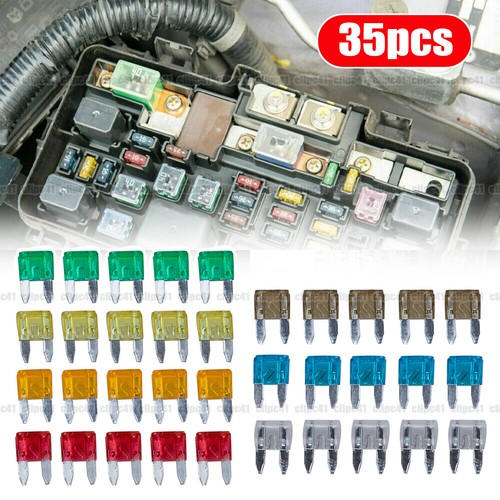 35x Micro Mini Blade Fuses For Automotive Auto Car Truck 5A 10A 15A 20A ...