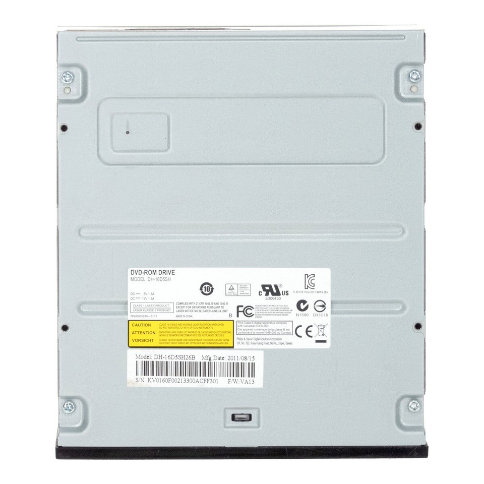 Internal Drive PHILIPS LITE-ON DH-16D5SH DVD-ROM Drive SATA 5.25 Inch ...