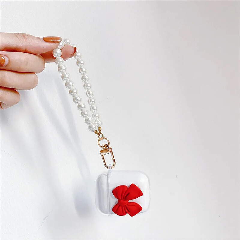 Pearls Beaded Keychains for Women Car Bag Bluetooth Headset Key Rings ...