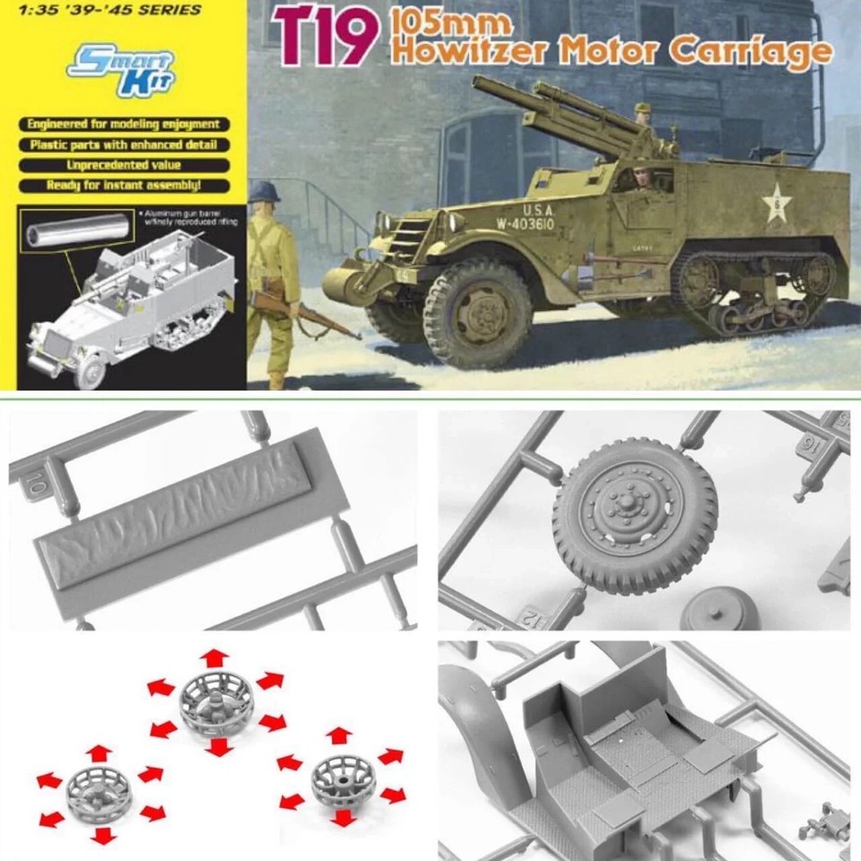 1/35 US Army T19 105mm Howitzer Motor Carriage (Half-Track) +BONUS ...