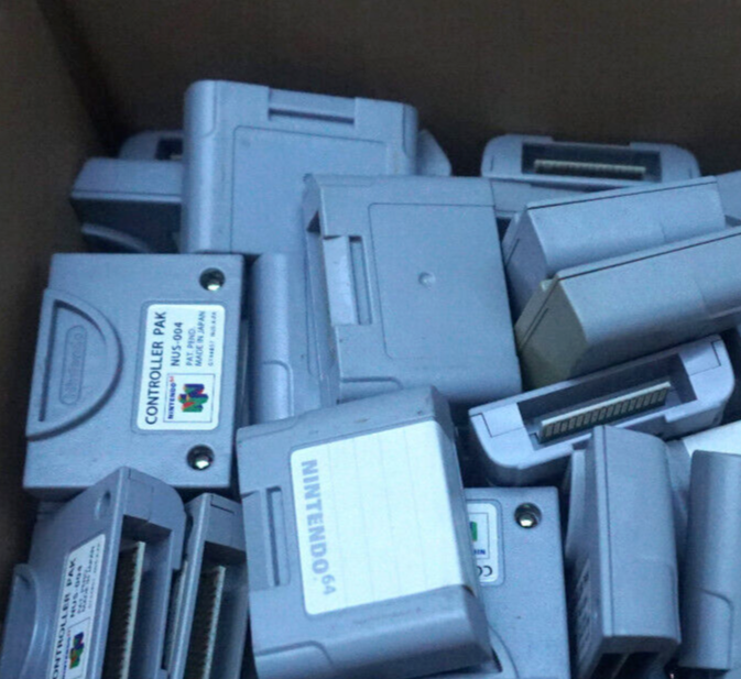 Nintendo N64 Controller Pak OEM Official Lot For Parts or Repair - Set ...