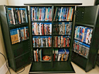 DVD CD Blu-Ray Storage Media Tower Unit Rack Home Movie Cabinet Locking ...