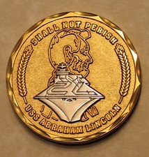 USS Abraham Lincoln (cvn-72) Shall Not Perish Navy Challenge Coin E for ...