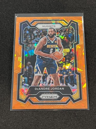 2023-24 Panini Prizm DeAndre Jordan Orange Cracked Ice Prizm #271 ...
