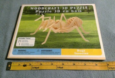 Large Ant Woodcraft 3D Puzzle Michael's Store Brand, Wooden Insect/Bug Craft New | eBay