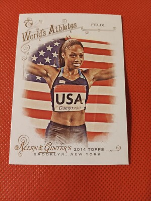 2014 ALLYSON FELIX TOPPS ALLEN & GINTER SPRINTER CARD #213 TEAM USA ...