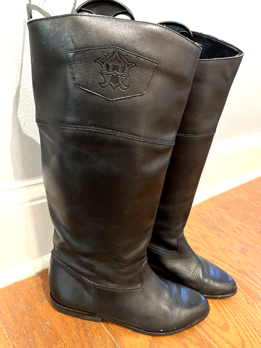 MISTER SHOES by MARKON Footwear, LADY'S 9 M, BLACK LEATHER PULL-ON ...