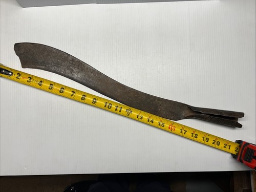 Antique Primitive Hand Forged Machete/ Cutting Knife. Broken Tip ...