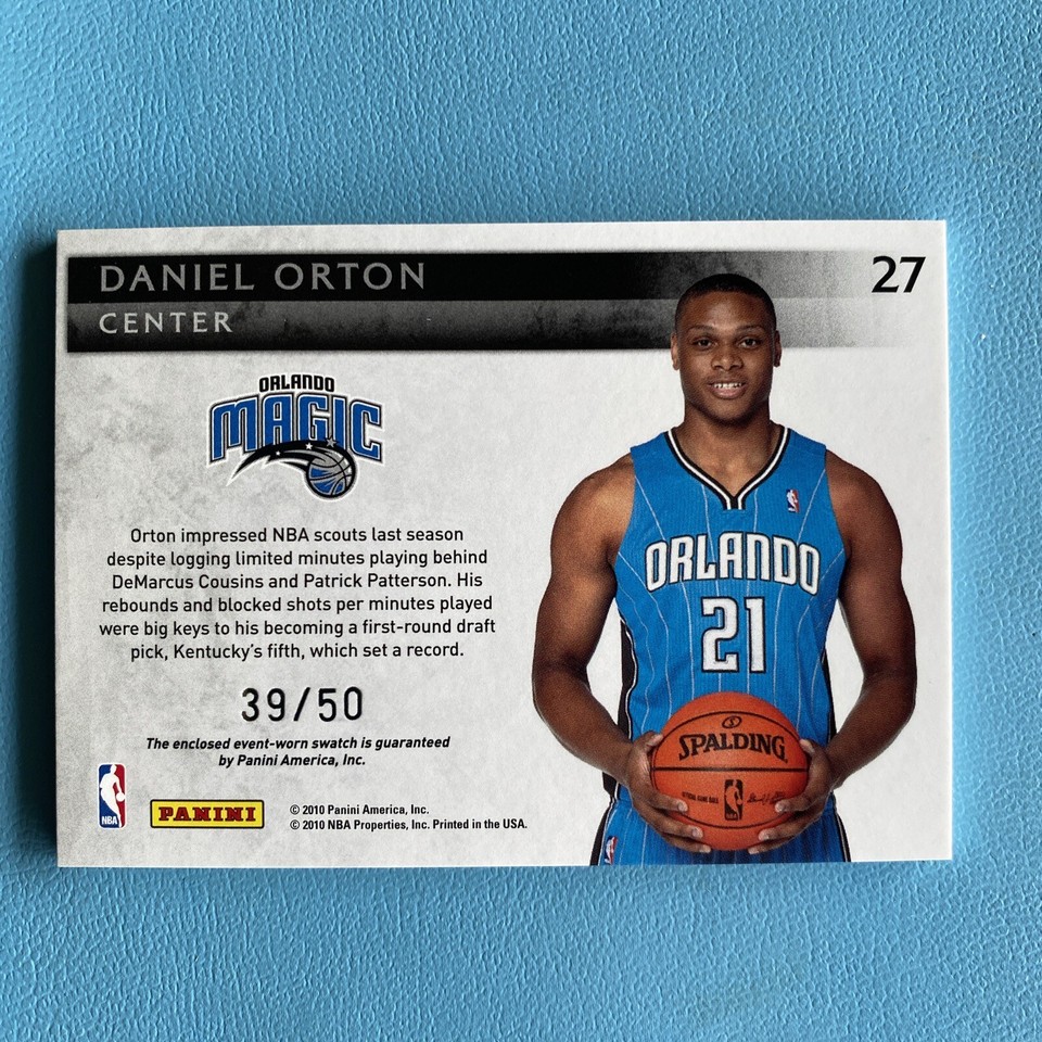 2010-11 Panini Threads - Rookie Collection Materials Prime #27 Daniel ...