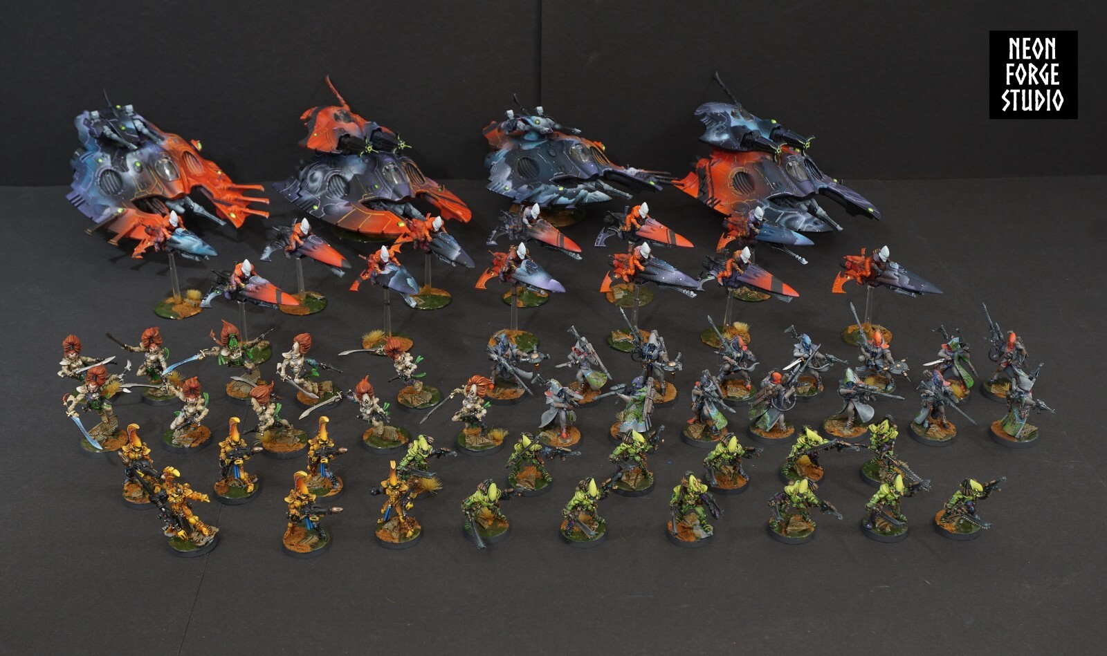 WH40K Eldar Army Commission Wraithguard Wraithlord Hemlock Night ...