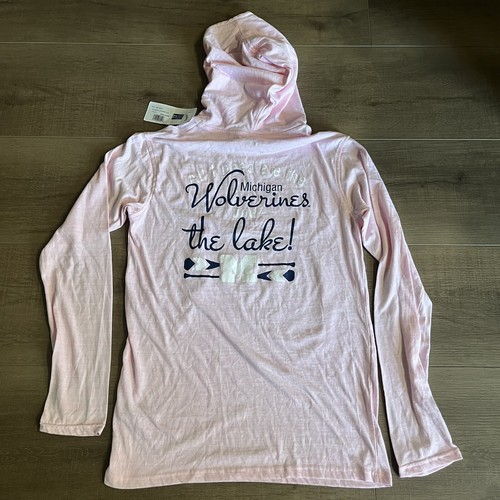 Michigan University Hoody Pink‎ Wolverines Women M Lake Knights ...